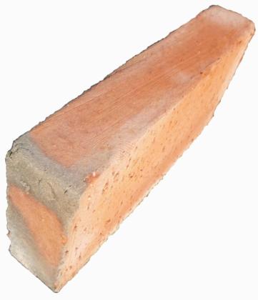 Brique terre cuite 4x11x22 Moulée main rouge