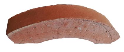 Brique rouge arrondie pour grand poteau